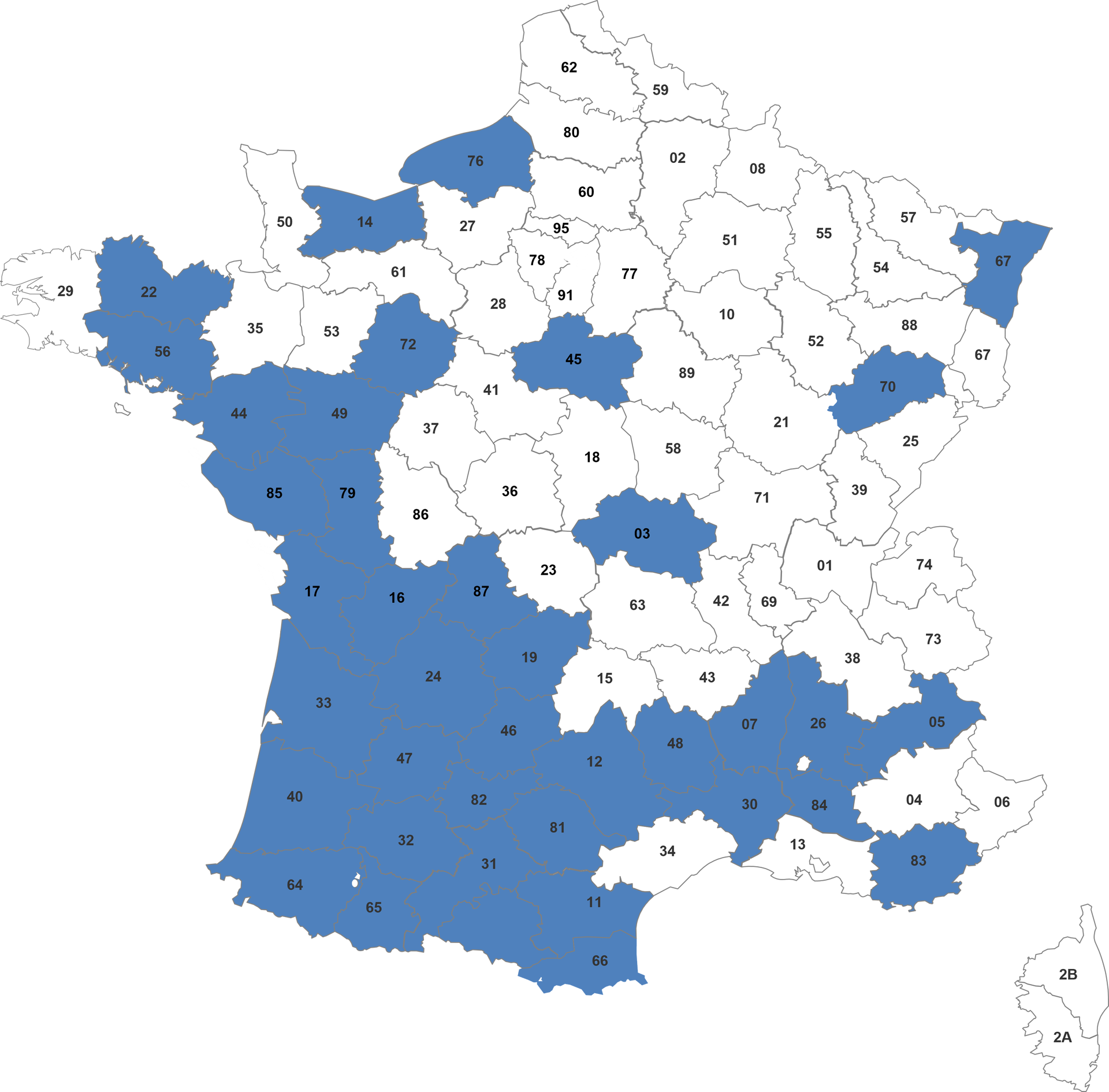 LOCALISATION DES CHANTIERS INGC • INGC